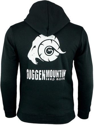 Guggen Mountain Herren Wandern Kapuzenpullover Fleece Hoodie Outdoor Mit Logo Schwarz