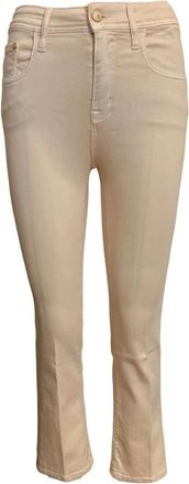 Jacob Cohen Cropped Straight Leg High Waist Jeans - - Jeans - Damen - Beige - W30