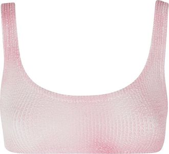 MC2 Saint Barth Femme, Maillots de bain, Rose, Taille: 38 FR Haut de bikini bralette &agrave; imprim&eacute; froiss&eacute;