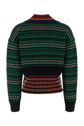 Dries Van Noten Jacquard Wool-Viscose Sweater - Black