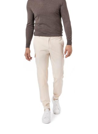 Karl Lagerfeld Herren Hosen beige Mikrofaser
