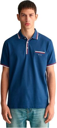 GANT Herren 2-COL Tipping SS Pique Polo, Dusty Blue SEA, Medium