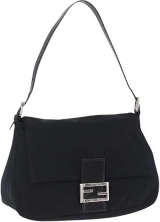 Fendi Sac bandouli&egrave;re vintage en coton Pre-owned - Femme - Pre-owned - Noir - Taille: ONE Size