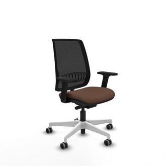 Piqueras y Crespo Alares Sessel f&uuml;r die Arbeit zu Hause mit 2D-Armen, h&ouml;henverstellbare Lendenwirbelst&uuml;tze, ausgestattet mit Syncro/Traslack und injiziertem Schaum, Sch