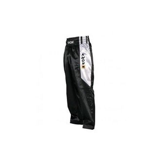 KWON Pantalon de kickboxing Satin noir/blanc Kwon, Noir/blanc., 170 cm