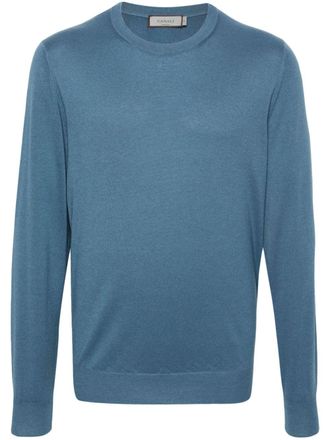 Canali pull &agrave; col rond - Bleu