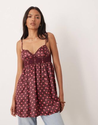 Free People Midnight Muse - Robe nuisette - Lie-de-vin multicolore-Rouge
