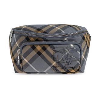 Burberry Homme, Sacs, Gris, Taille: ONE Size Petite sacoche de ceinture &agrave; carreaux
