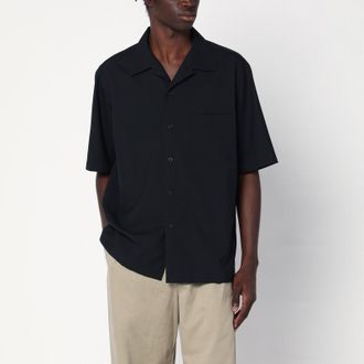 Auralee Dark navy blue shirt in wool