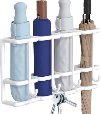 Generic Regenschirmhalter f&uuml;r Eingangsbereich, Wandschirmhalterung, Wandmontage des Schirmhalters mit 4 Schlitzen | Beh&auml;lter f&uuml;r Gehst&ouml;cke und Haushaltsbedarf