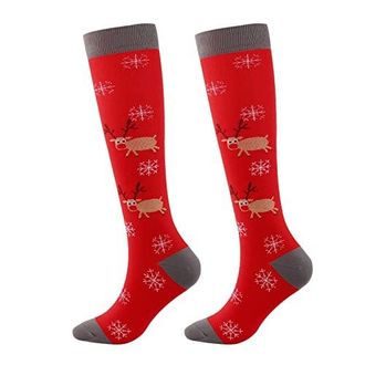 Generic Chaussettes Rigolotes Femme Funny Socks Chaussettes Compressives Pour Hommes Et Femmes Avec Imprim&eacute; De No&euml;l Festif Parfaites Pour Les F&ecirc;tes