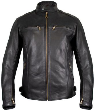 MDM Lederjacke Herren Motorrad Lederjacke aus Rindsleder mit Protektoren Motorrad Leder Jacke