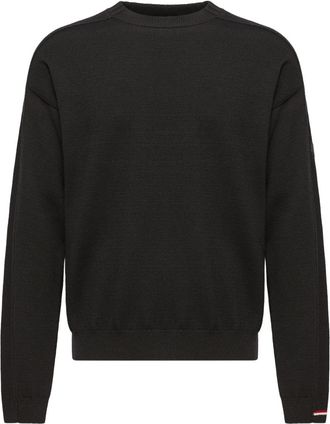 Moncler Moncler Logo Wool Jumper, Men, Black, Size: 3xl