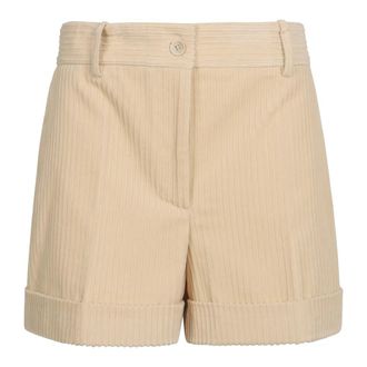 P.A.R.O.S.H. Cord-Shorts mit hoher Taille - - Shorts - Damen - Beige - XS