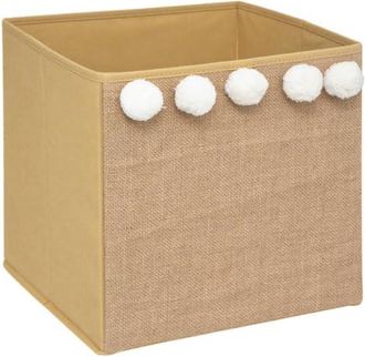 Atmosphera Atmosphera - Bac de Rangement Enfant - Pompons - Jute