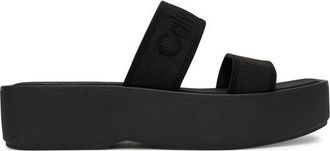 Calvin Klein Pantoletten Flatform Sndl Webbing HW0HW02878 Schwarz