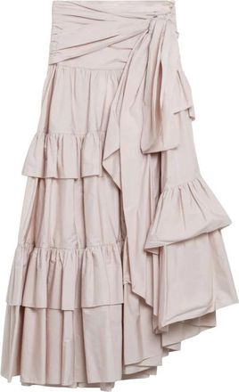 Chlo&eacute; Femme, Jupes, Rose, Taille: 38 FR Jupe Midi &agrave; Volants