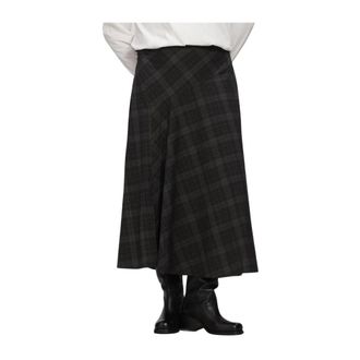 Object Diena Langer Rock - - Skirts - Damen - Grau - M
