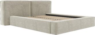 Pascal Morabito Lit Coffre 140 x 190 cm - Tissu Bouclette - Beige - TIMANO de