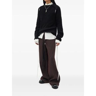 Ann Demeulemeester Ribbed Knit Sweater - Black