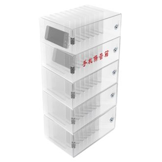 Generic Handy-Aufbewahrungsschrank aus Acryl, Handy-Schlie&szlig;fach, mit Schl&uuml;sselschloss und Nummerierten F&auml;chern, Zur Wandmontage Oder Als Tischger&auml;t, Ideal f&uuml;r