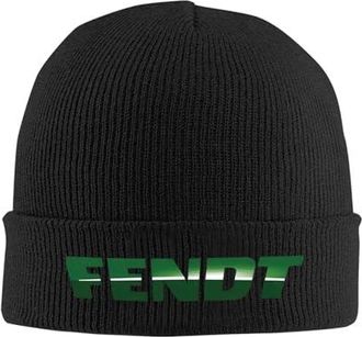 Generic Chapeau Homme, Logo Vert Rayure Blanche Fond Noir Hommes Femmes Unisex Chapeau tricot&eacute; Tuque Pull Bonnet Hiver Chaleureux Cadeau de No&euml;l