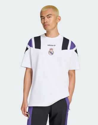 adidas Real Madrid EQT T-Shirt in Wei&szlig;
