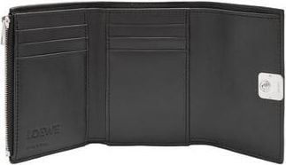 Loewe Portefeuille vertical en cuir de veau grainé