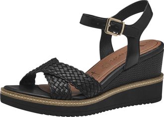 Tamaris Sandalette Damen Keilsabsatz schwarz,EU 38