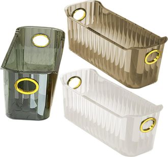 Valiclud 3stücke Kosmetik-aufbewahrungsbox Aus Pet-Material Make-up-Halter Für Diverse Kleinigkeiten Platzsparendes Design Für Schlafzimmer Bad Küche Und Wohnz