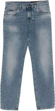 Dolce & Gabbana Homme, Jeans, Bleu, Taille: XL Jean Droit D&eacute;lav&eacute;