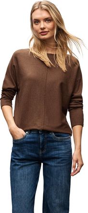 Street One Damen 3015504 Basic Dolman Pullover, Hazelnut Brown Mel, 38