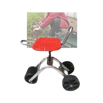 Generic Rollbarer Gartenarbeitsstuhl Mit R&auml;dern, 360&deg; Drehbar, H&ouml;henverstellbar, Faltbar, for Die Gartenarbeit Im Freien(3-Wheeled)