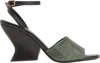 8 by YOOX RHINESTONE WEDGE SOLE MULE SANDALS