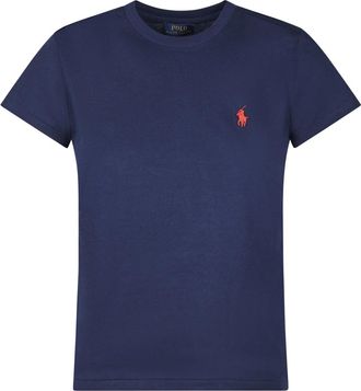 Polo Ralph Lauren Femme, Tops, Bleu, Taille: 40 FR Knit T-Shirt