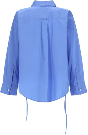 Aspesi Tie-Fastening Cotton Shirt - Blue