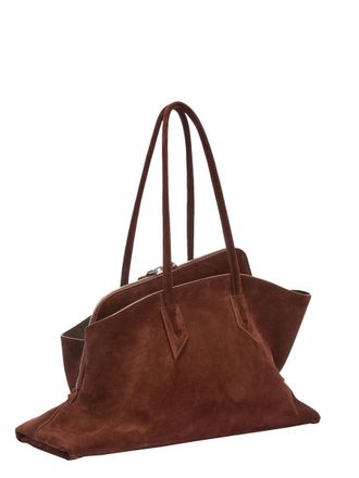 The Attico Womens The Walk Medium Bag Brown Leather Handbags Hand