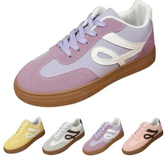 Generic Chaussures de marche &agrave; lacets pour femme avec soutien de la vo&ucirc;te plantaire, baskets d&eacute;contract&eacute;es et confortables, semelle int&eacute;rieure rembourr&eacute;e douc