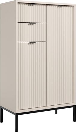 MID.YOU Mid.you Highboard, Kaschmir, Metall, 3 F&auml;cher, 2 Schubladen, 60x106x32 cm, stehend, Wohnzimmer, Kommoden & Sideboards, Highboards