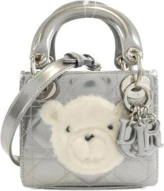 Dior Sac bandouli&egrave;re en cuir verni Pre-owned - Femme - Pre-owned - Gris - Taille: ONE Size