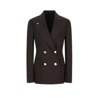 L.B.M. 1911 Zweireihiger Jersey-Blazer - - Jackets - Damen - Braun - S
