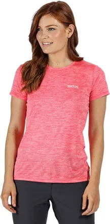 Regatta Damen Fingal V Schnelltrocknendes Active Short Sleeve Mit Grafikdruck T-Shirt/Polos/Unterhemden, Neonpinkmarl, 38