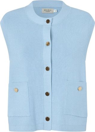 Masai Gilet sans manches - Femme - Pulls - Bleu - Taille: 42 FR