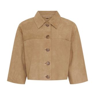 Notyz Notyz, Femme, Vestes, Brun, Taille: 48 FR Leather Vestes