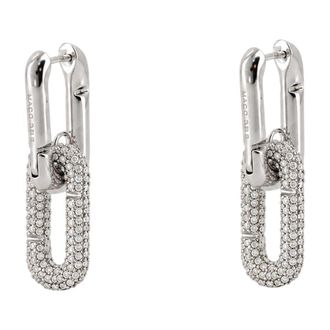Marc Jacobs Womens Pop J Marc Pave Drop Earrings - Jacobs Metal Silver Jewelry-Watches