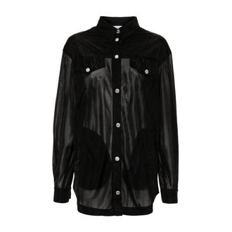 Moschino Halbdurchsichtiges Hemd - - Blouses & Shirts - Damen - Schwarzk - S