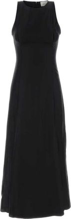 Loulou Studio Femme, Robes, Noir, Taille: 38 FR Iraka Silk Twill Midi Dress
