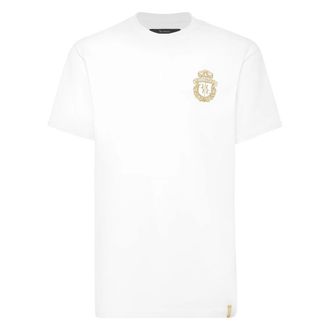 Billionaire Boys Club Besticktes Rundhals-T-Shirt mit Wappen - - Tops - Herren - Wei&szlig; - 3XL