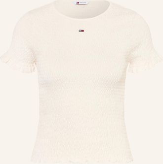 Tommy Jeans T-Shirt Mit R&uuml;schen weiss