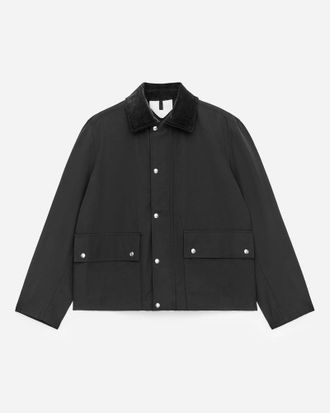 Arket Gewachste Jacke Aus Nylon Und Baumwolle -Schwarz